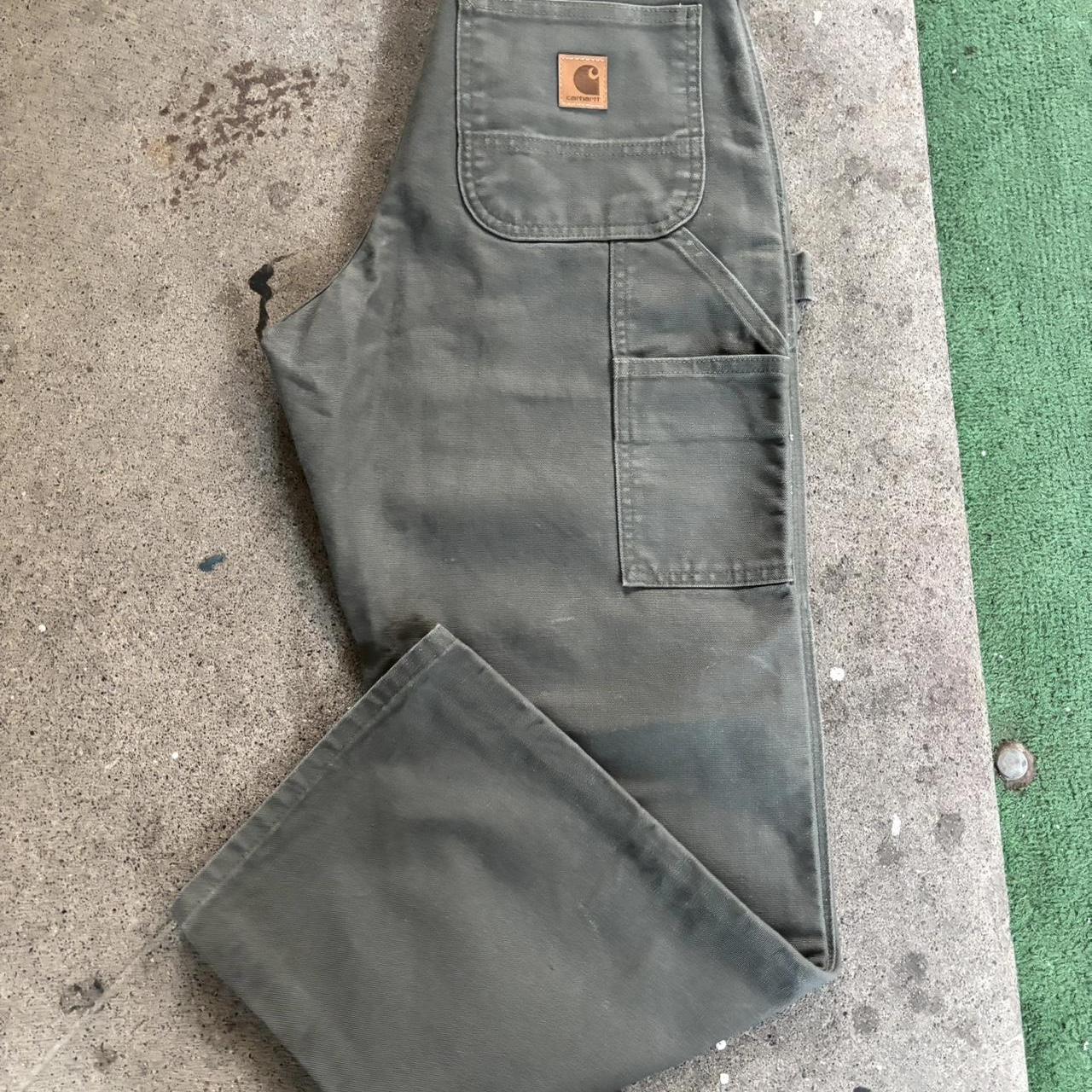 Carhartt Green Carpenter Pants 28x30 #carhartt... | Depop