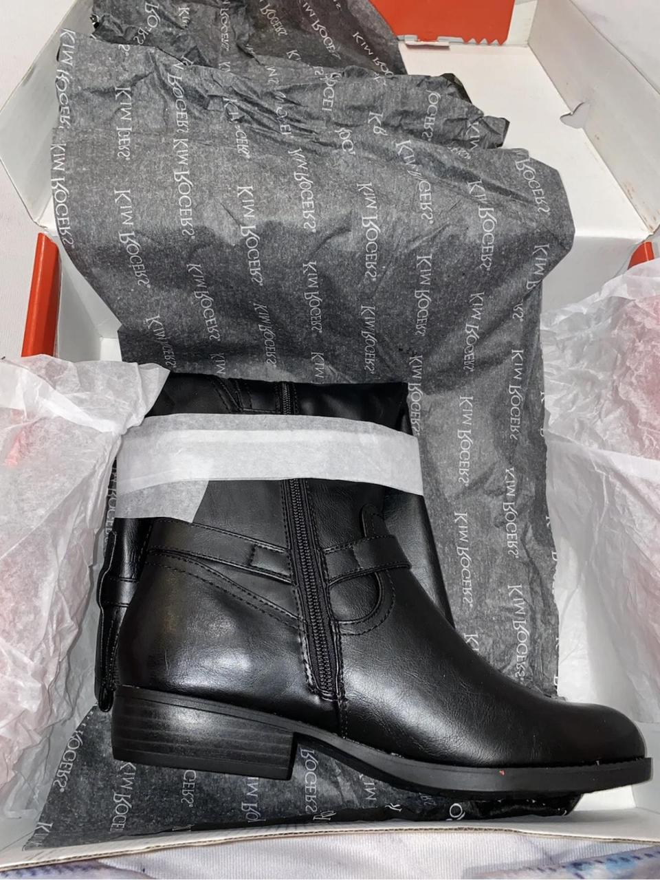Nwt & box kim rogers calf boots size 8.5. Black in... - Depop