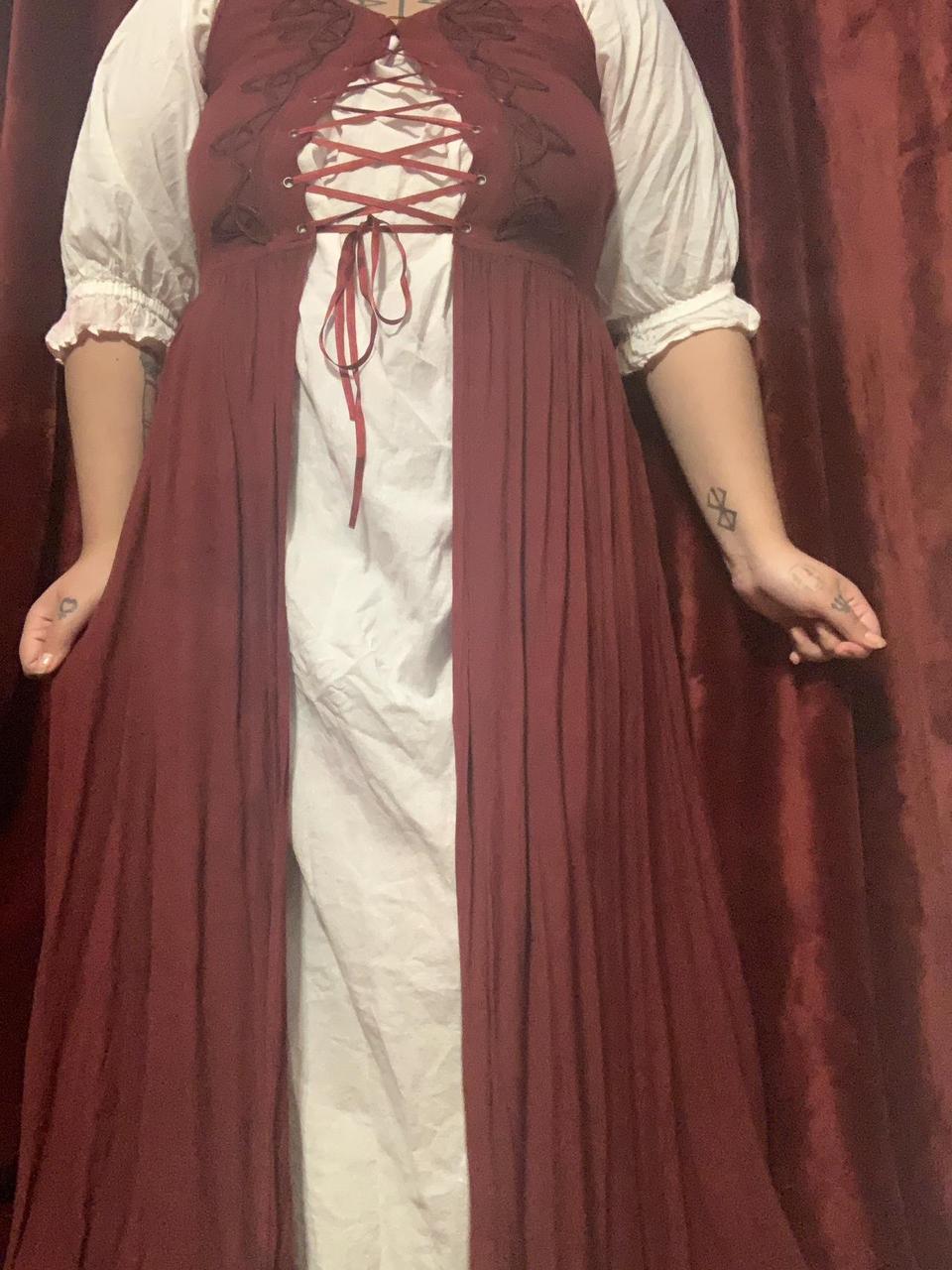 Holy clothing- Brigid Maxi Overdress (White... - Depop