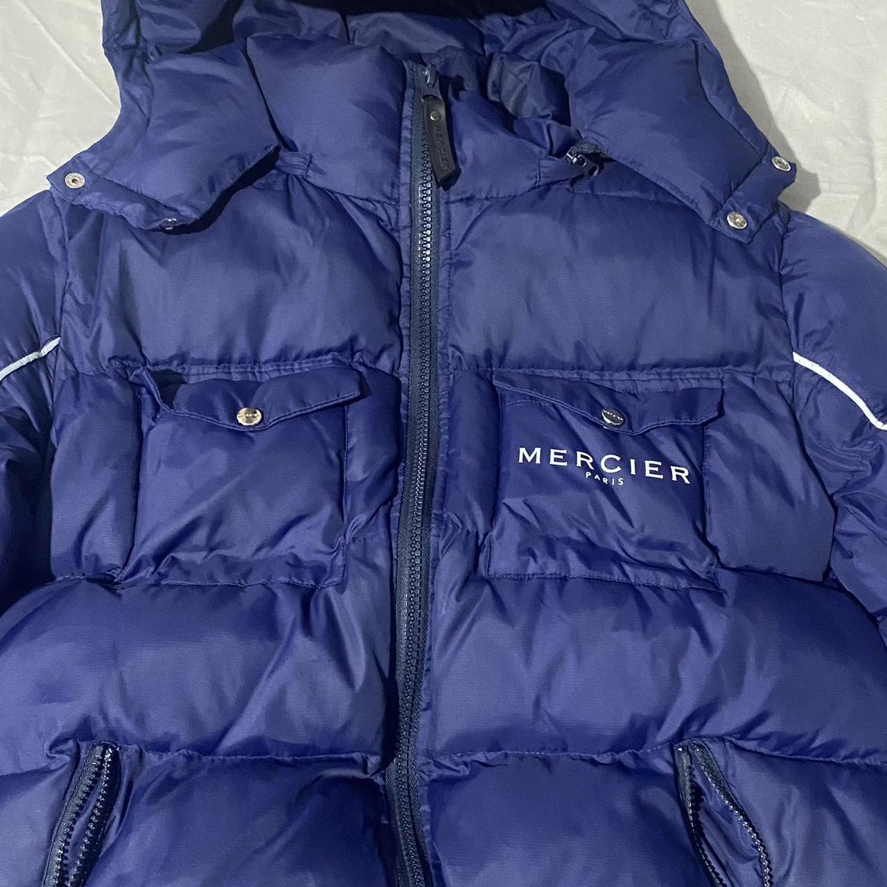 NAVY MERCIER PUFFER COAT SIZE S PREMIUM CONDITION... - Depop