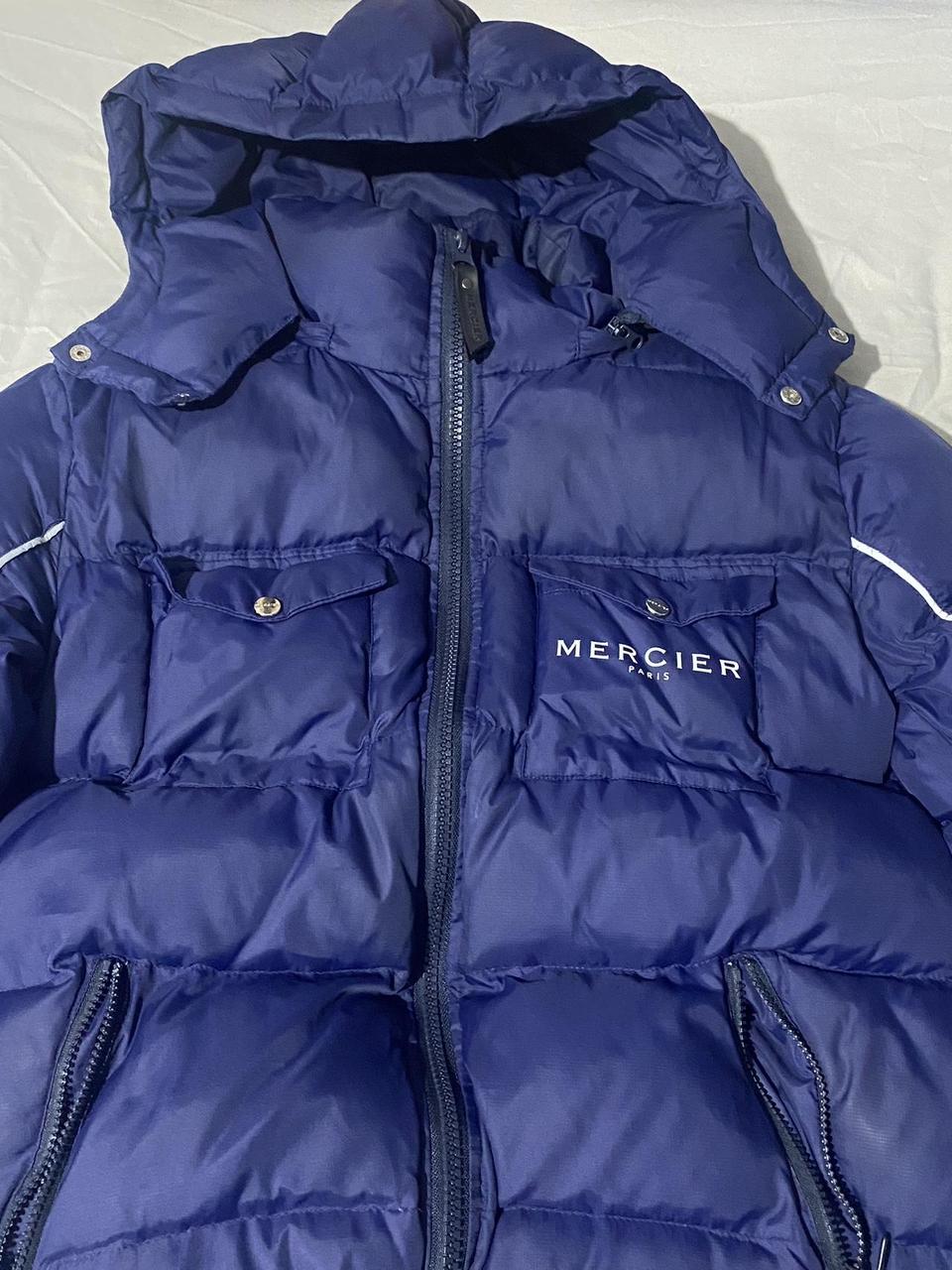 NAVY MERCIER PUFFER COAT SIZE S PREMIUM CONDITION... - Depop