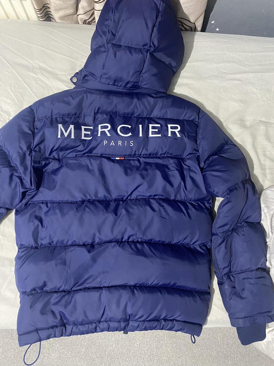 NAVY MERCIER PUFFER COAT SIZE S PREMIUM CONDITION... - Depop