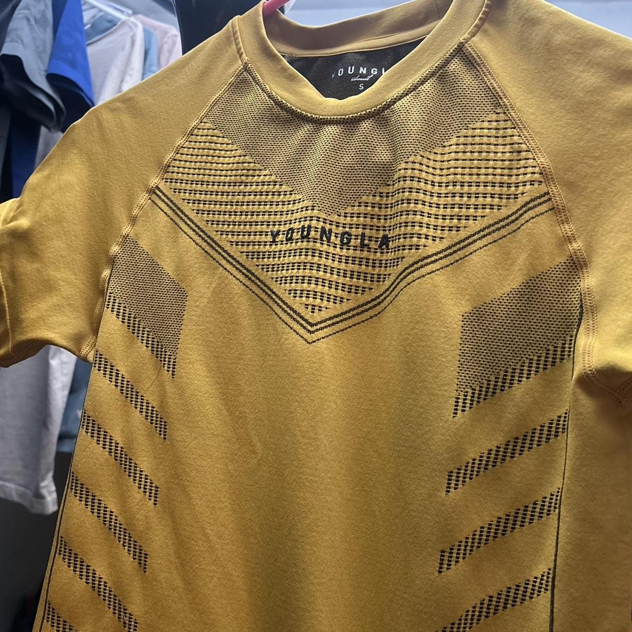 Young LA superhero compression yellow men’s small. - Depop