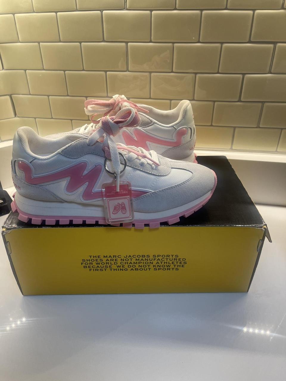 Marc Jacob’s brand new pink and grey sneakers - Depop