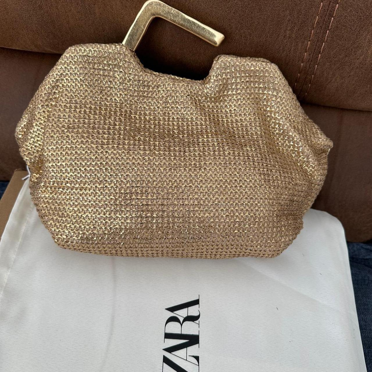 ZARA: Clutch Bag with Metal Handle : 6255/310 : UK... - Depop