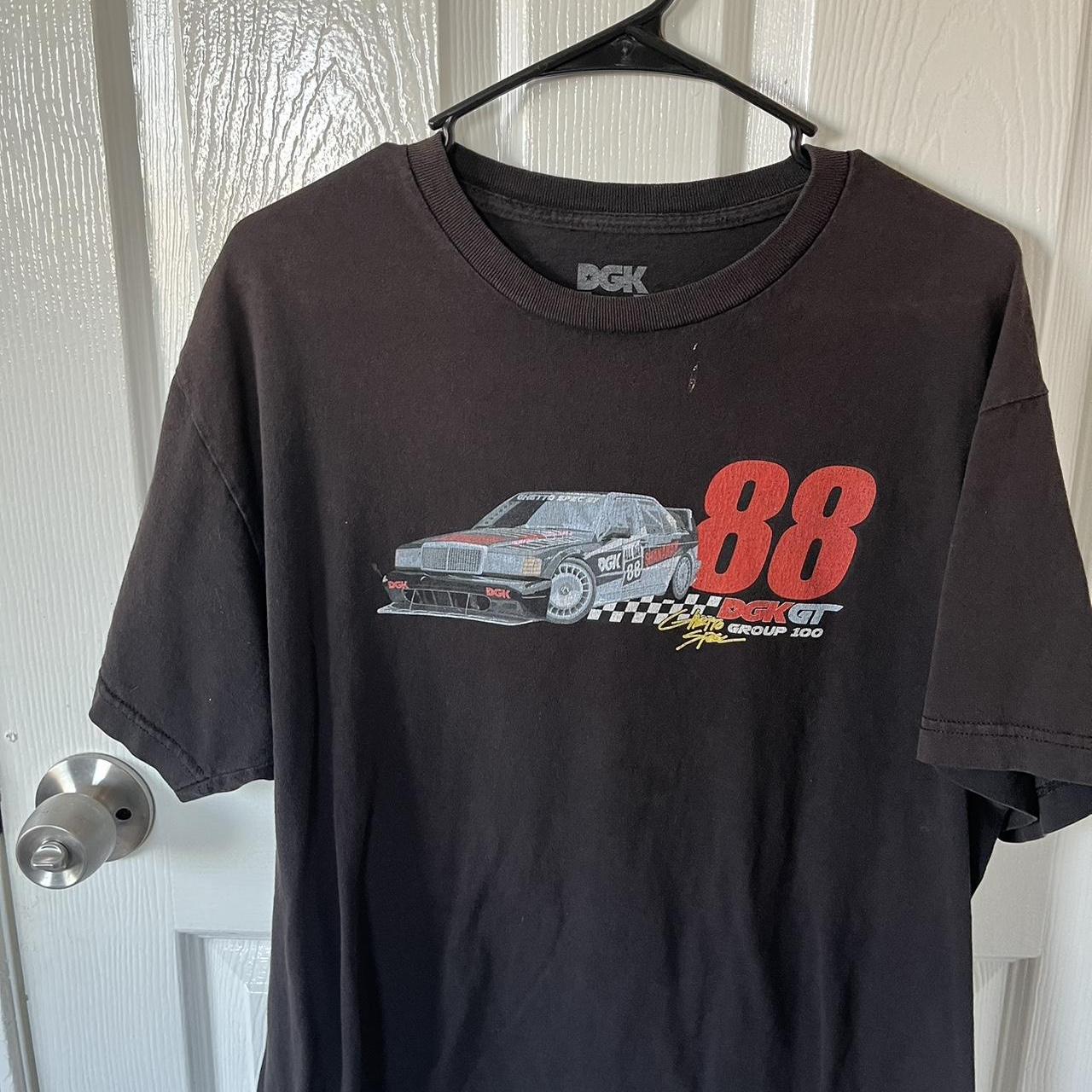 Black DGK race car tee -100% cotton Size large - Depop