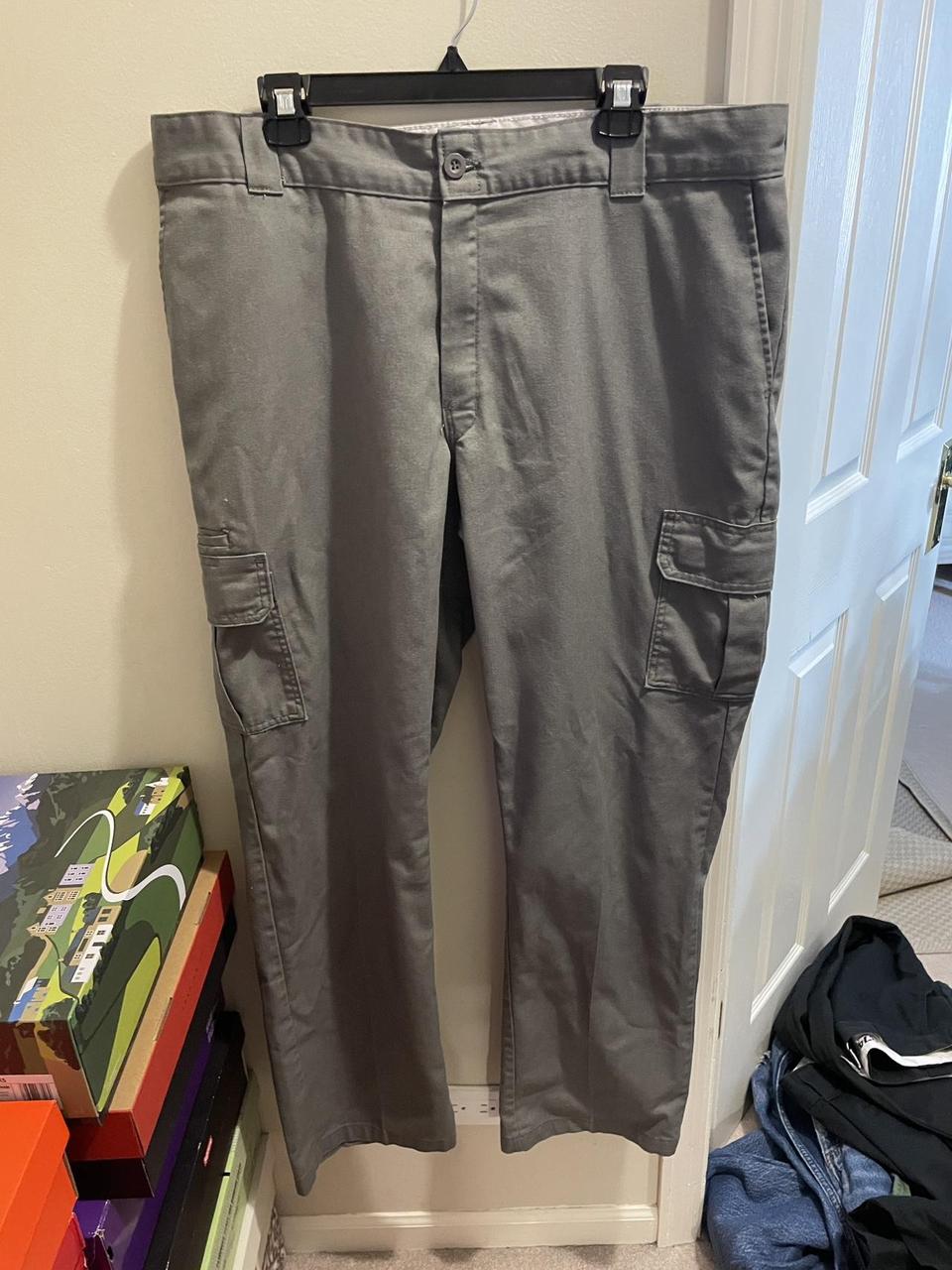 Dickies Regular Straight Fix Cargo Flex Gray Pants... - Depop