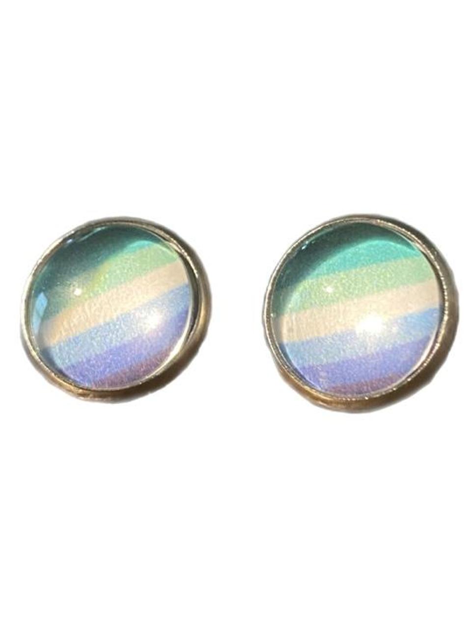 mlm pride flag stud earrings 12mm studs message me... - Depop