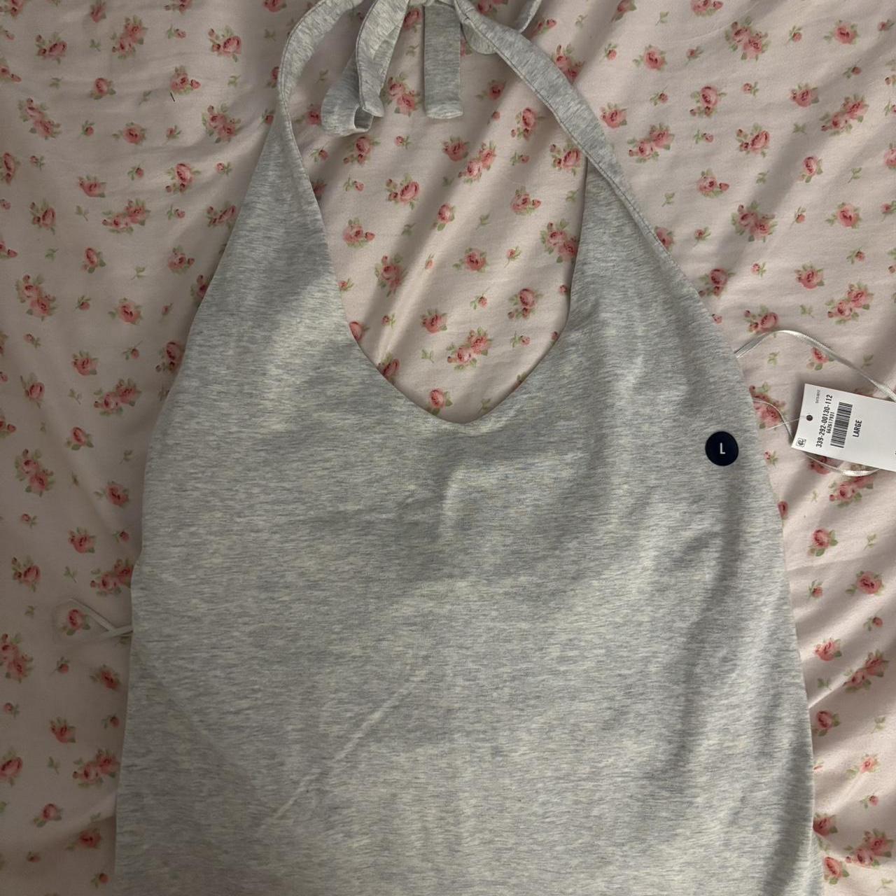 Hollister Grey halter top with tie back #halterneck ... | Depop
