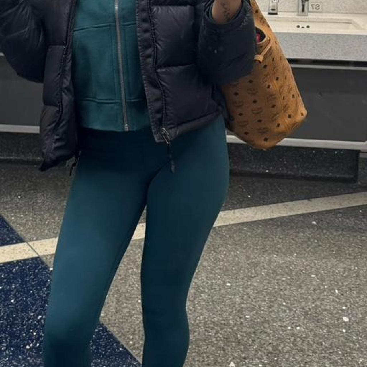 Teal green lululemon set Worn once | Depop