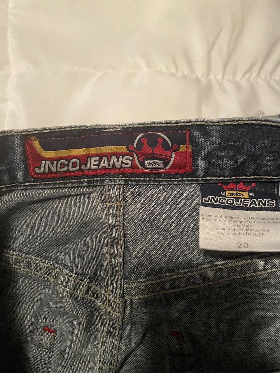 Cool vintage tribal JNCOS Jeans says 20 waist but... - Depop