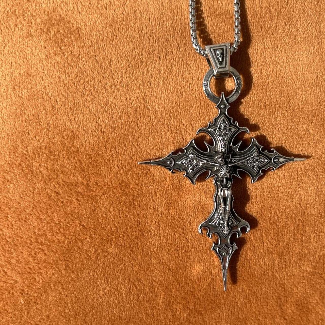 y2k punk Crucified Skelton chain ~⛓️Stainless steel... | Depop