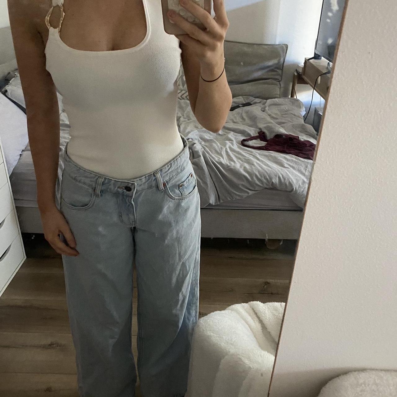 white/cream glassons halter top, size xs. never worn. | Depop