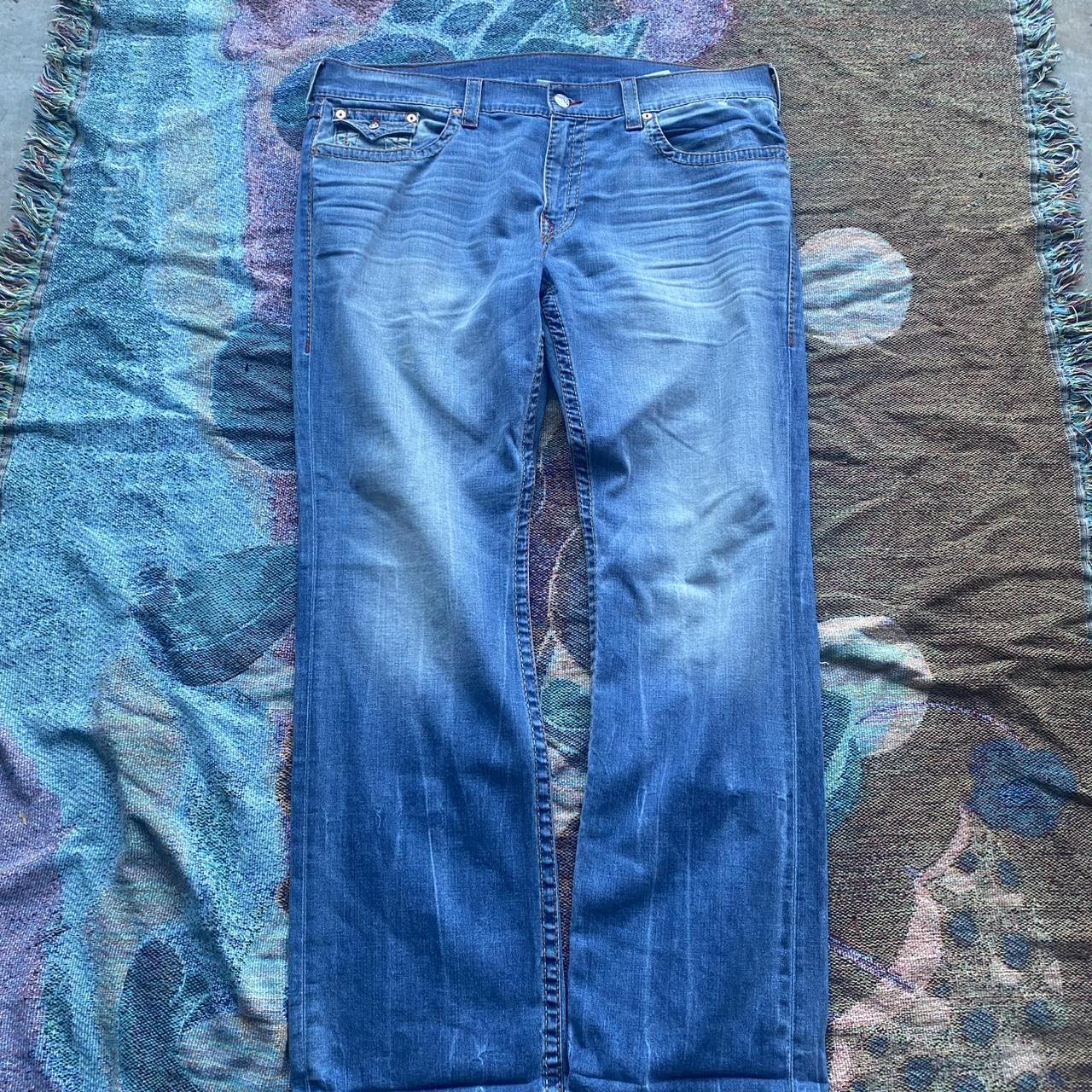 Men’s true religioun pants crazy fade. #true... | Depop