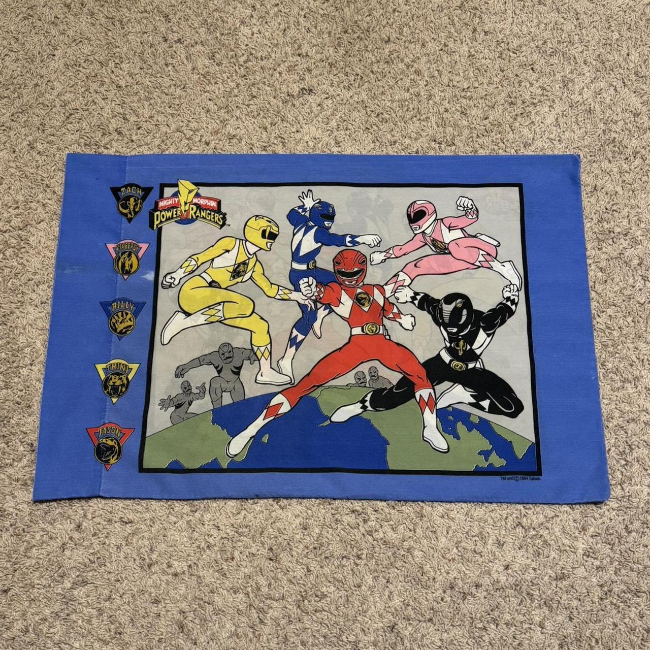 Vintage 1994 Mighty Morphin Power Rangers Pillow... | Depop