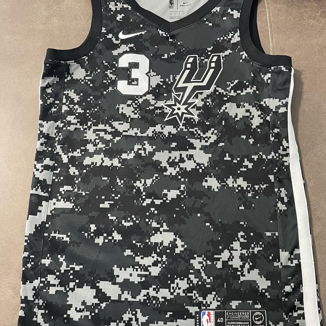 Keldon Johnson Camo Black Jersey Nike San Antonio... | Depop