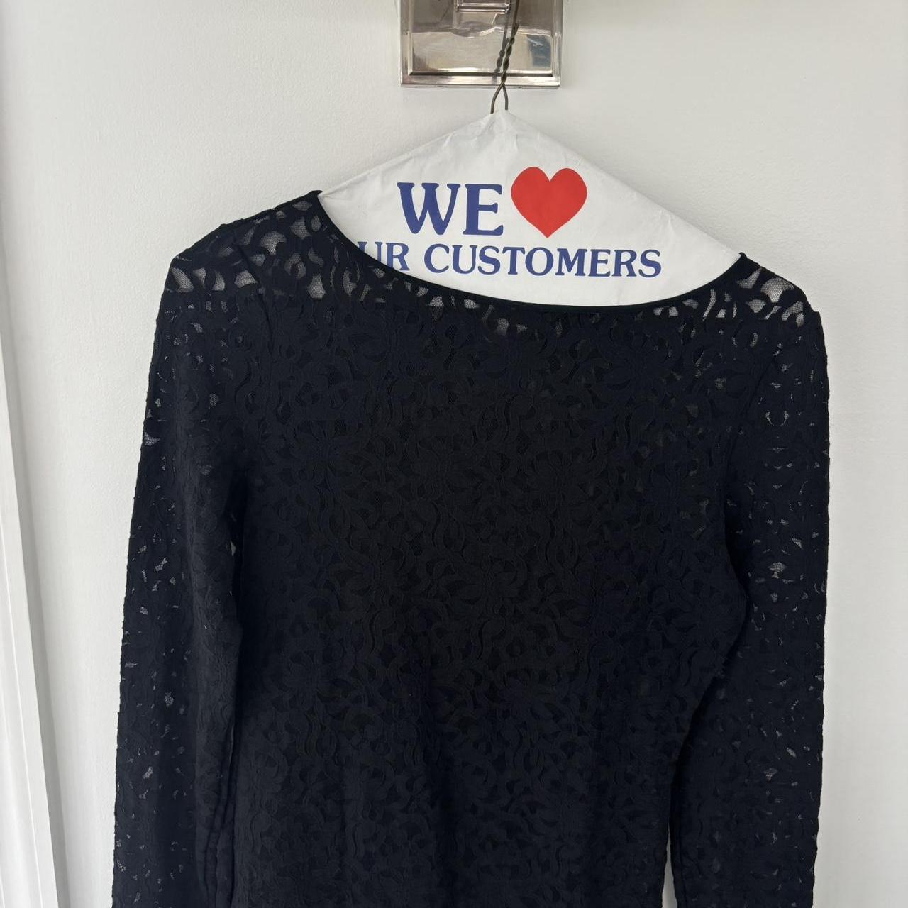 Wolford Patterned Black Sheer Lace Top Wolford Lace... | Depop