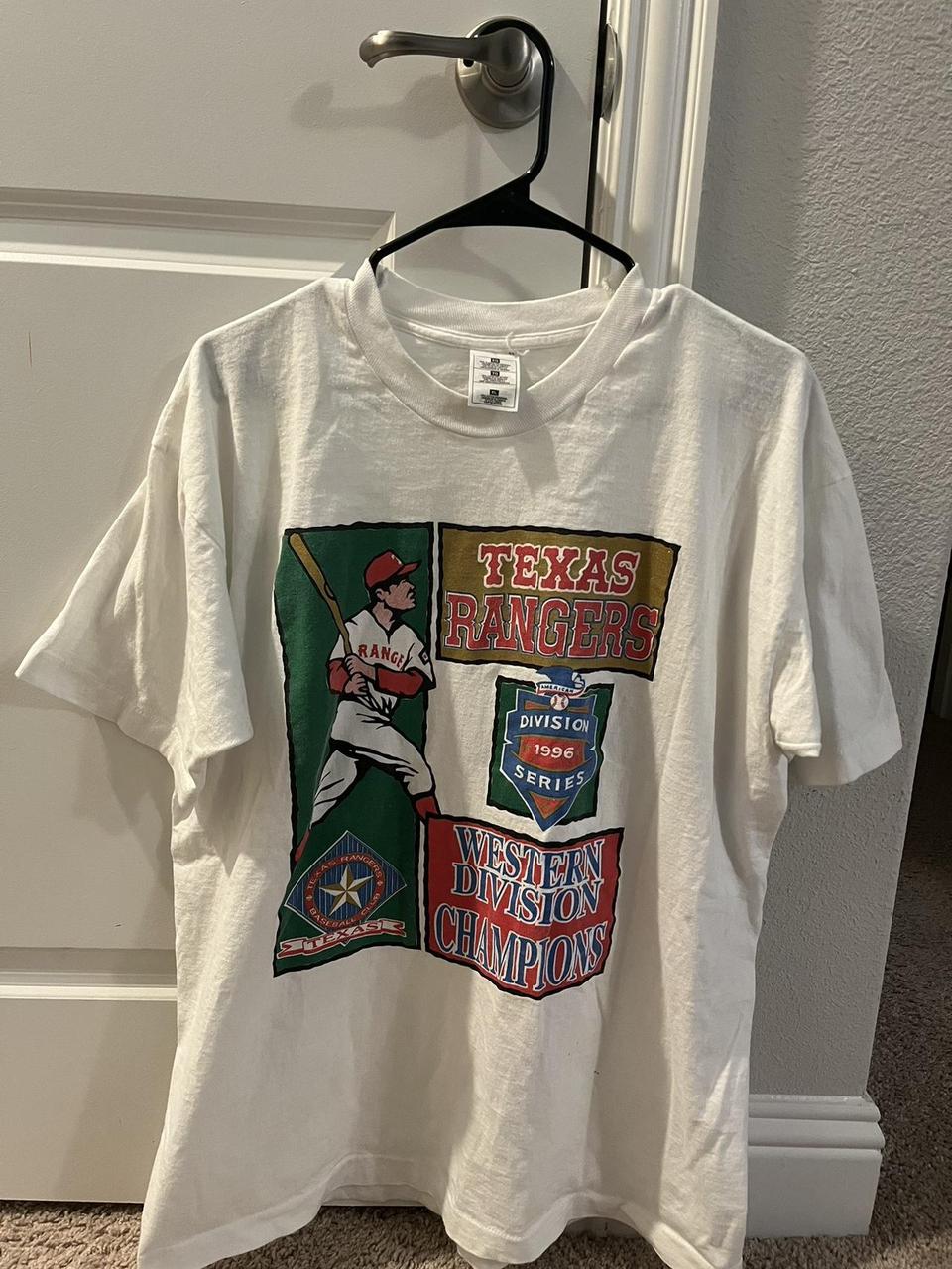 Vintage Single Stitch Texas Rangers 1996 Western Depop