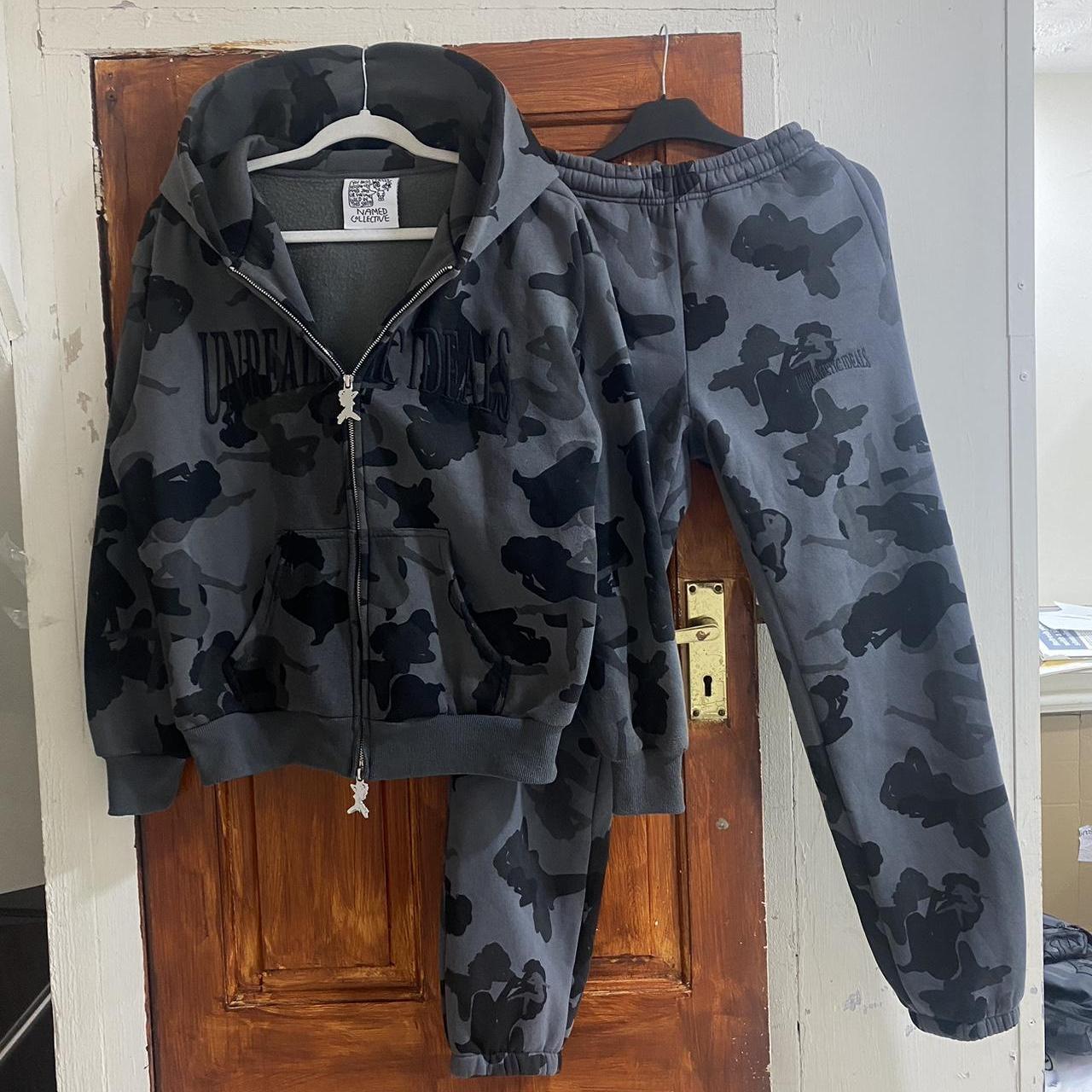 Named collective unisex dark grey full tracksuit... - Depop