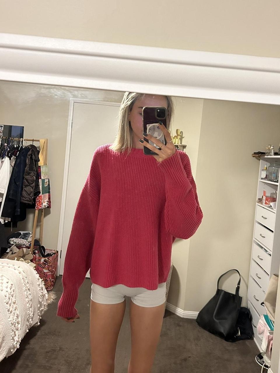 Selling COS pink sweater Worn a few times, in... - Depop