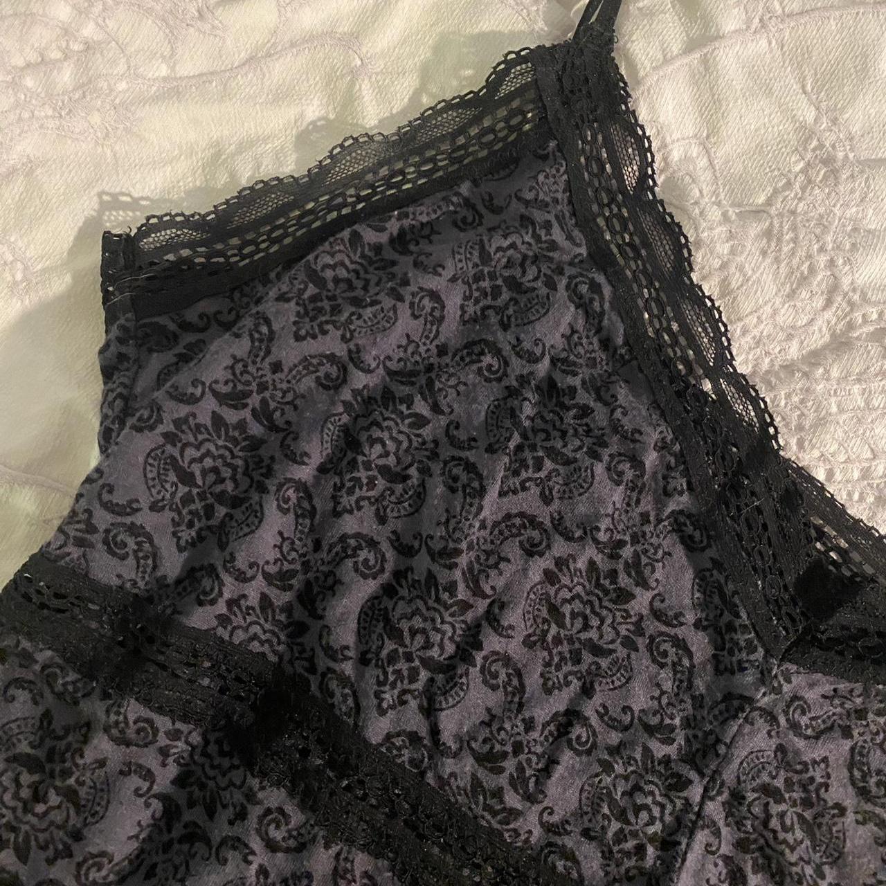 Black & purple lace tank top with - super soft and... | Depop