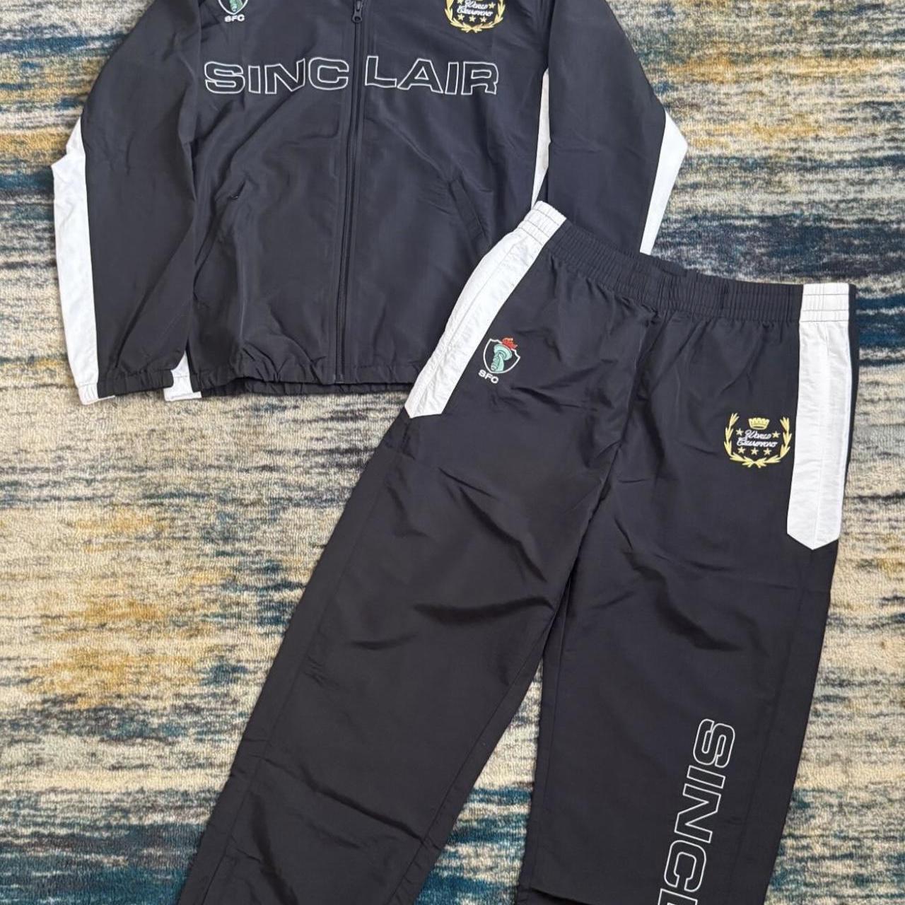 Singer Lair tracksuit in black and white, featuring... | Depop