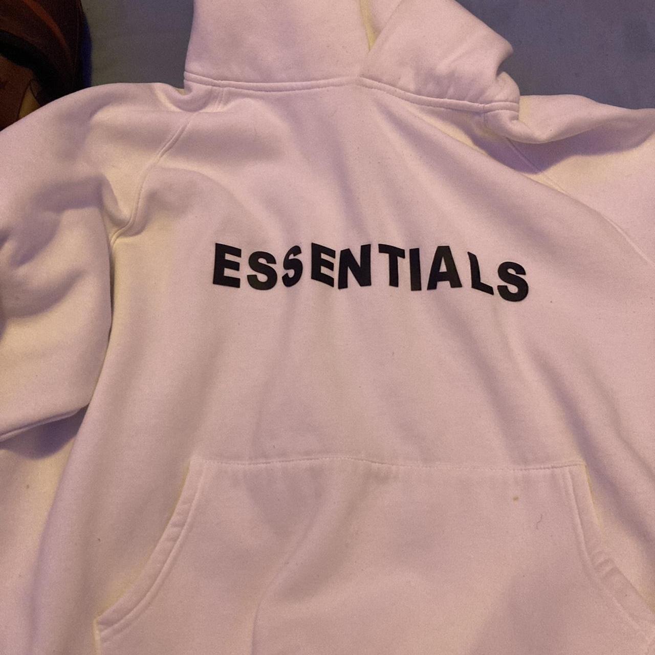 White Essentials hoodie #hoodie | Depop