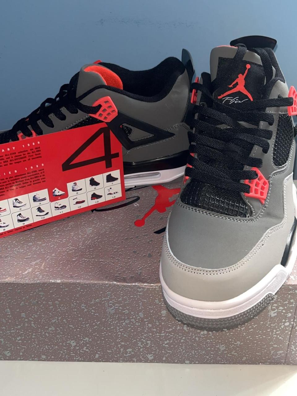 Air Jordan 4 Infared (Retro) Size UK 9 📏 Shoes... - Depop