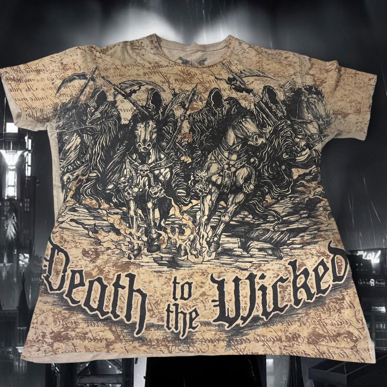 AOP “Death to the Wicked” Apprime Tee ON HOLD... | Depop