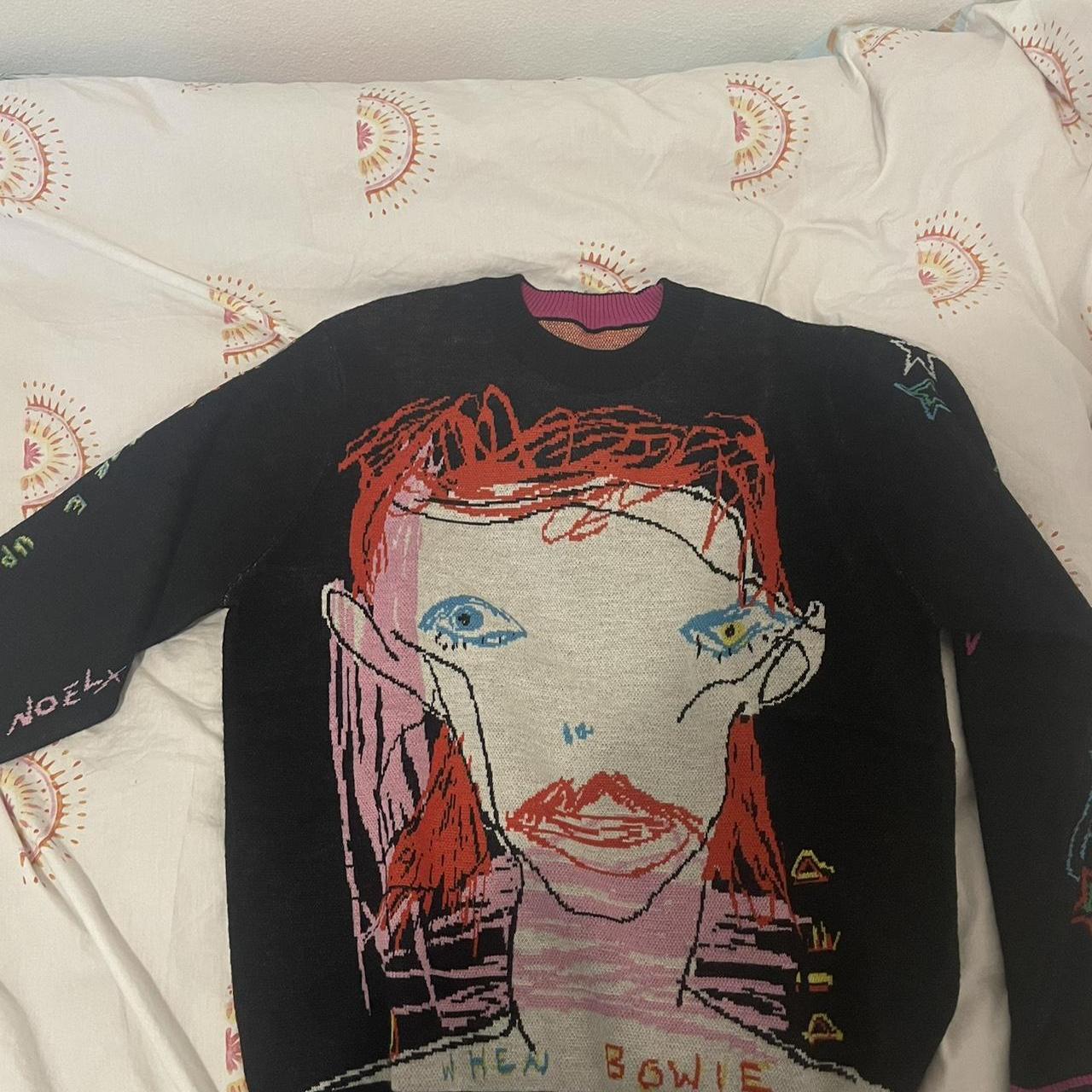 Wah-Wah x Noel Fielding jumper. David Bowie artwork... | Depop