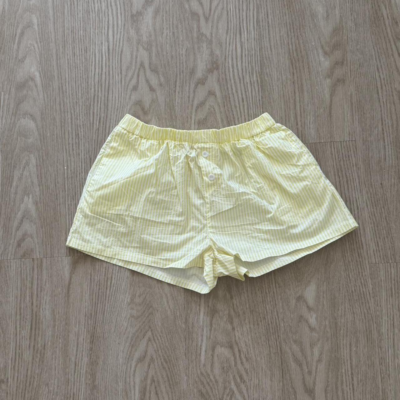 Edikted Yellow Stripes Shorts 🍋 brand new tag is... | Depop