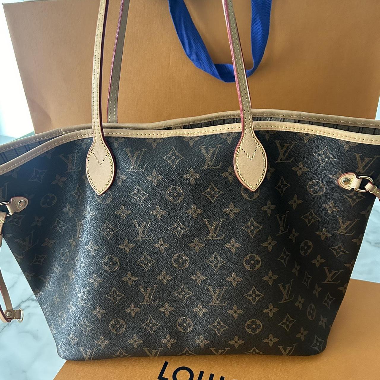 LV neverfull like new used 3times ..with box etc.. - Depop