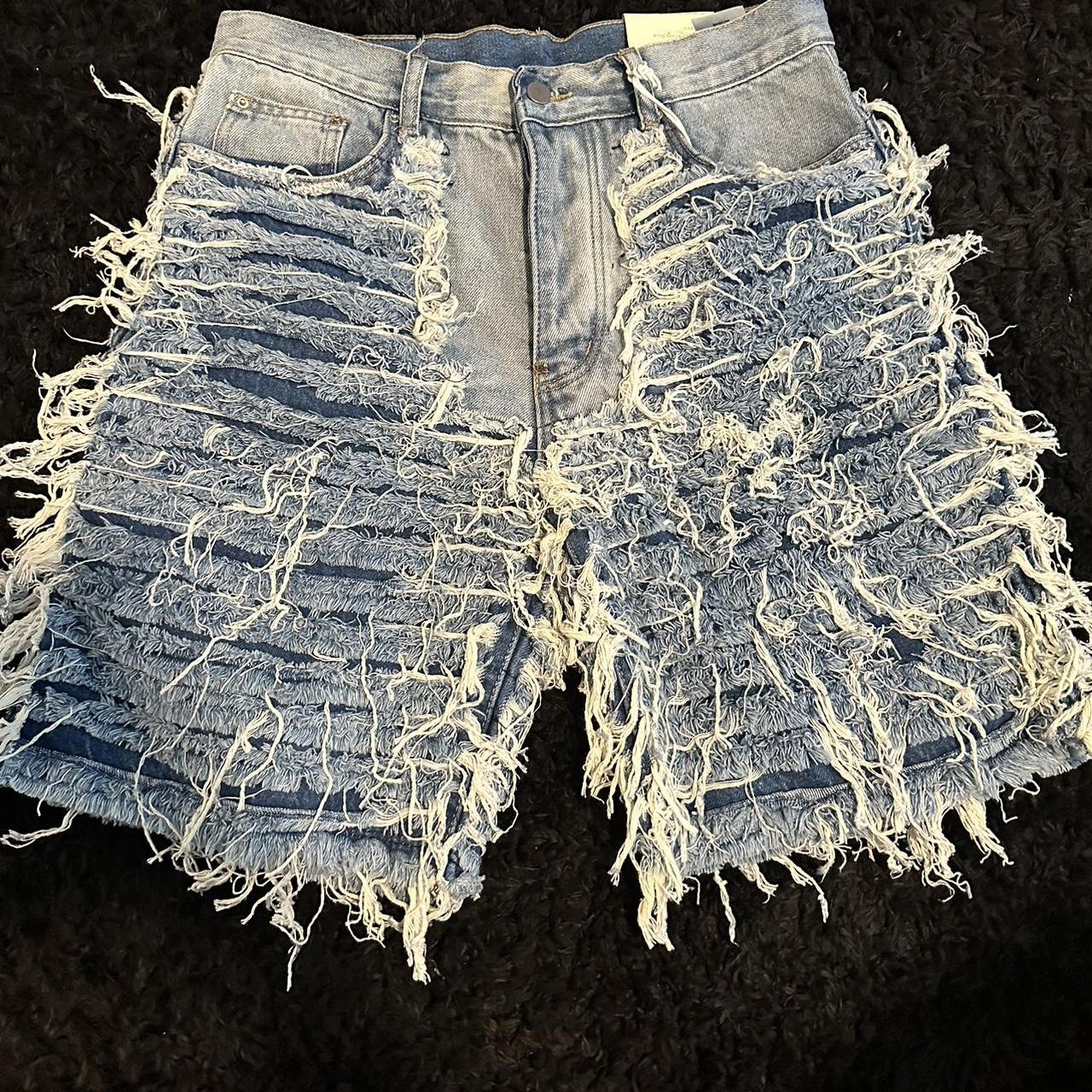 Distress jorts size 30. Never been worn. - Depop