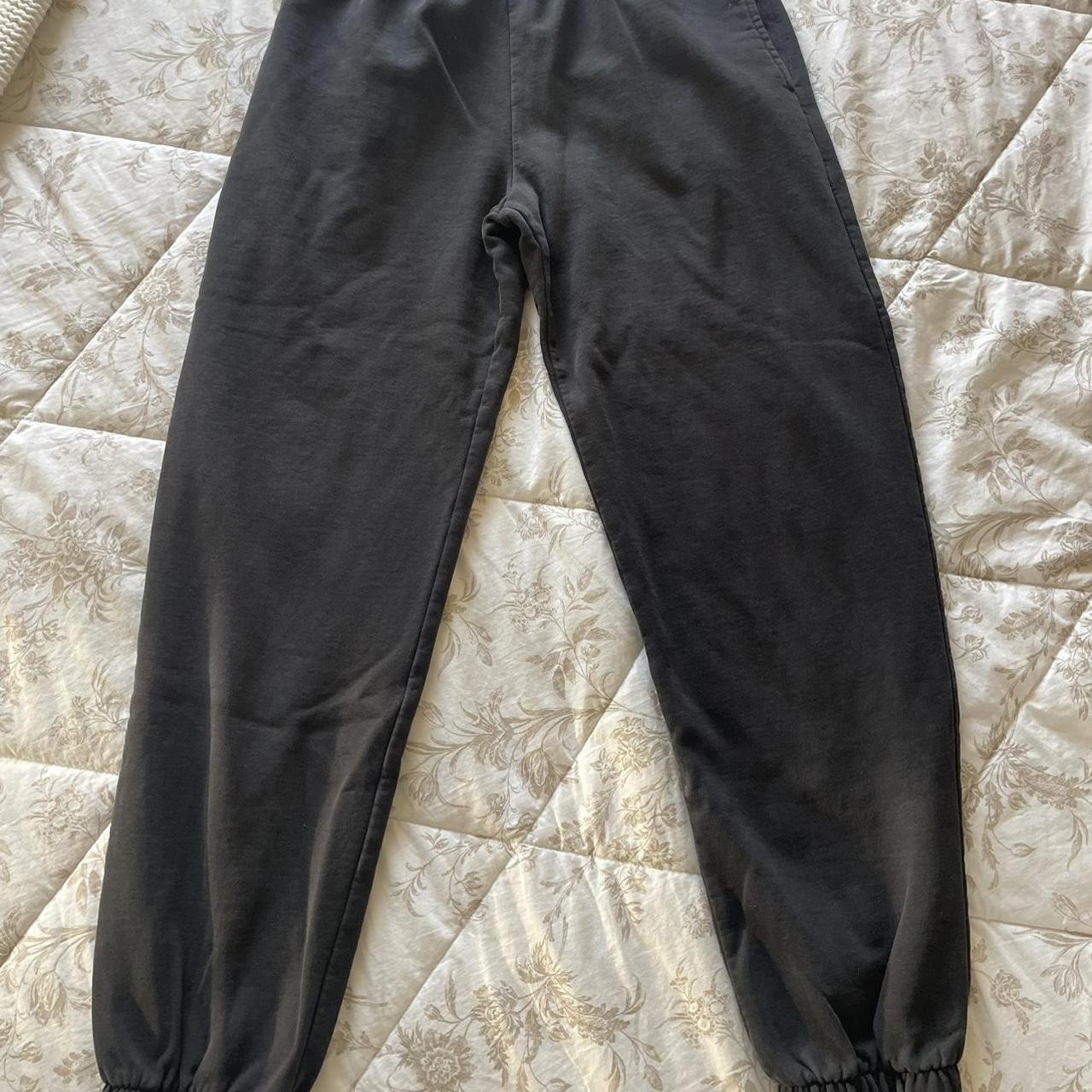2000s Brandy Melville black low rise sweatpants -... - Depop