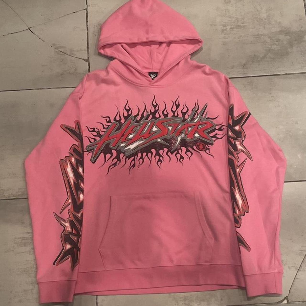 pink hellstar hoodie size XL brand new... | Depop