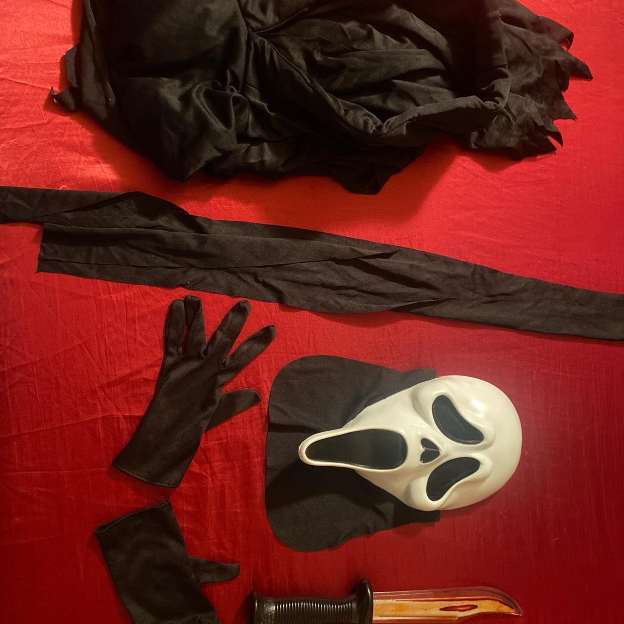 Scream costume set - mask, glove, knife, cloak, and... - Depop