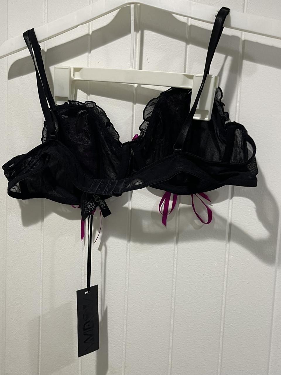 Dolls Kill Widow lace up bra and panty set NWT - Depop