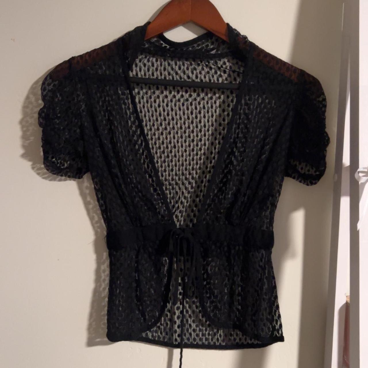 black lace shrug no tag could fit a xs or s | Depop