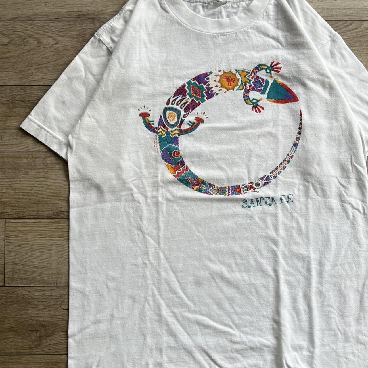 men’s Santa Fe lizard y2k graphic shirt... | Depop