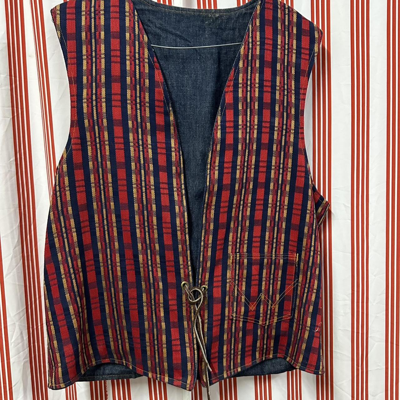 Another 70’s vintage reversible vest Homemade ,... - Depop