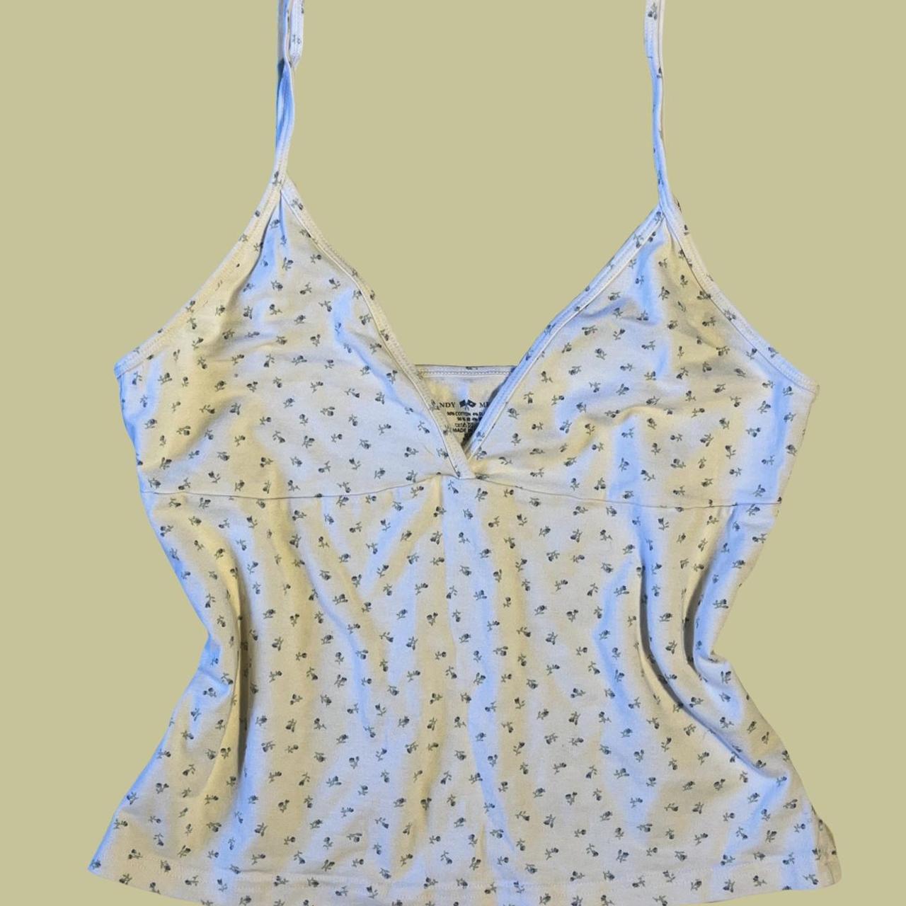 Brandi Melville Cozy cotton blend cropped tank with... | Depop