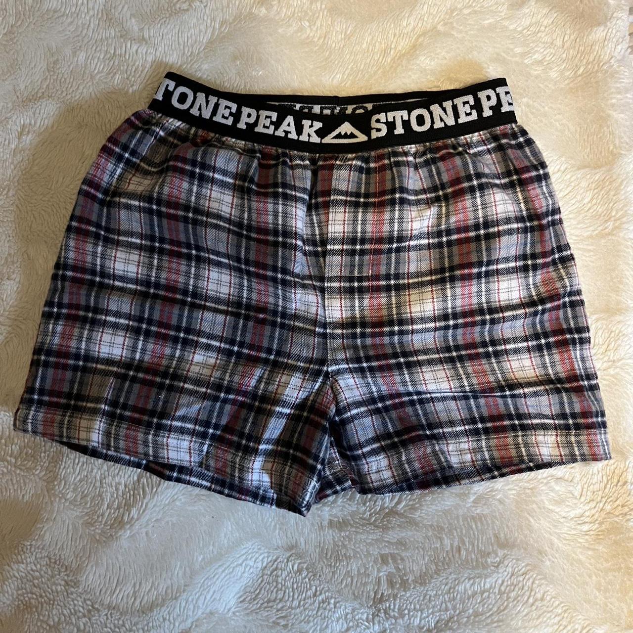 Stone Peak plaid boxers, size S. - Depop