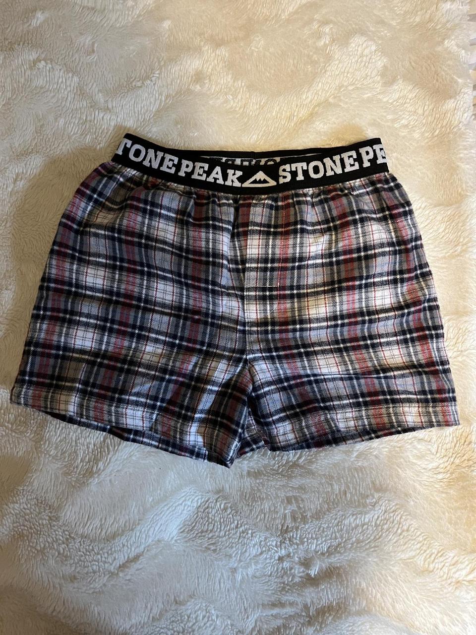 Stone Peak plaid boxers, size S. - Depop