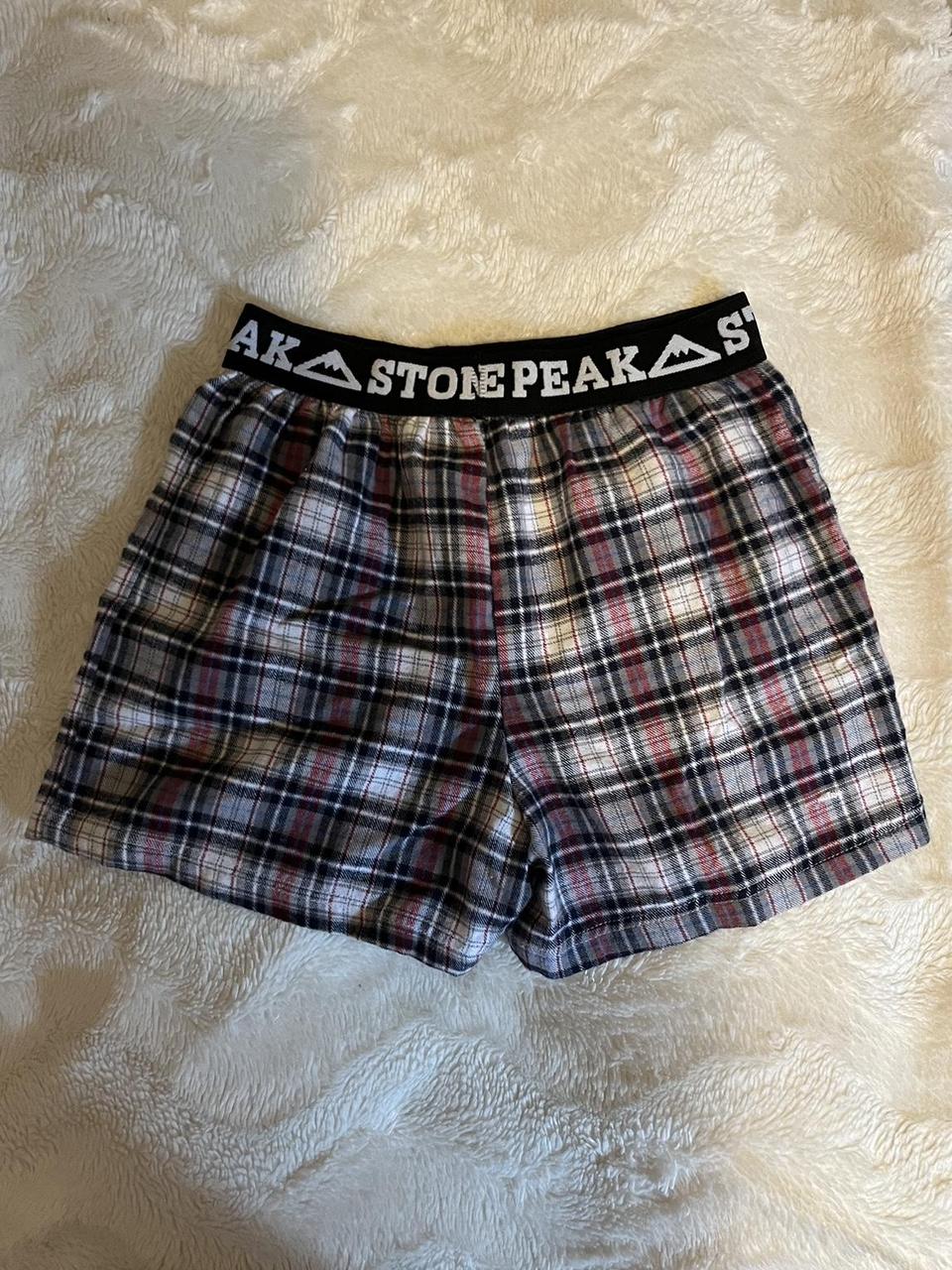 Stone Peak plaid boxers, size S. - Depop