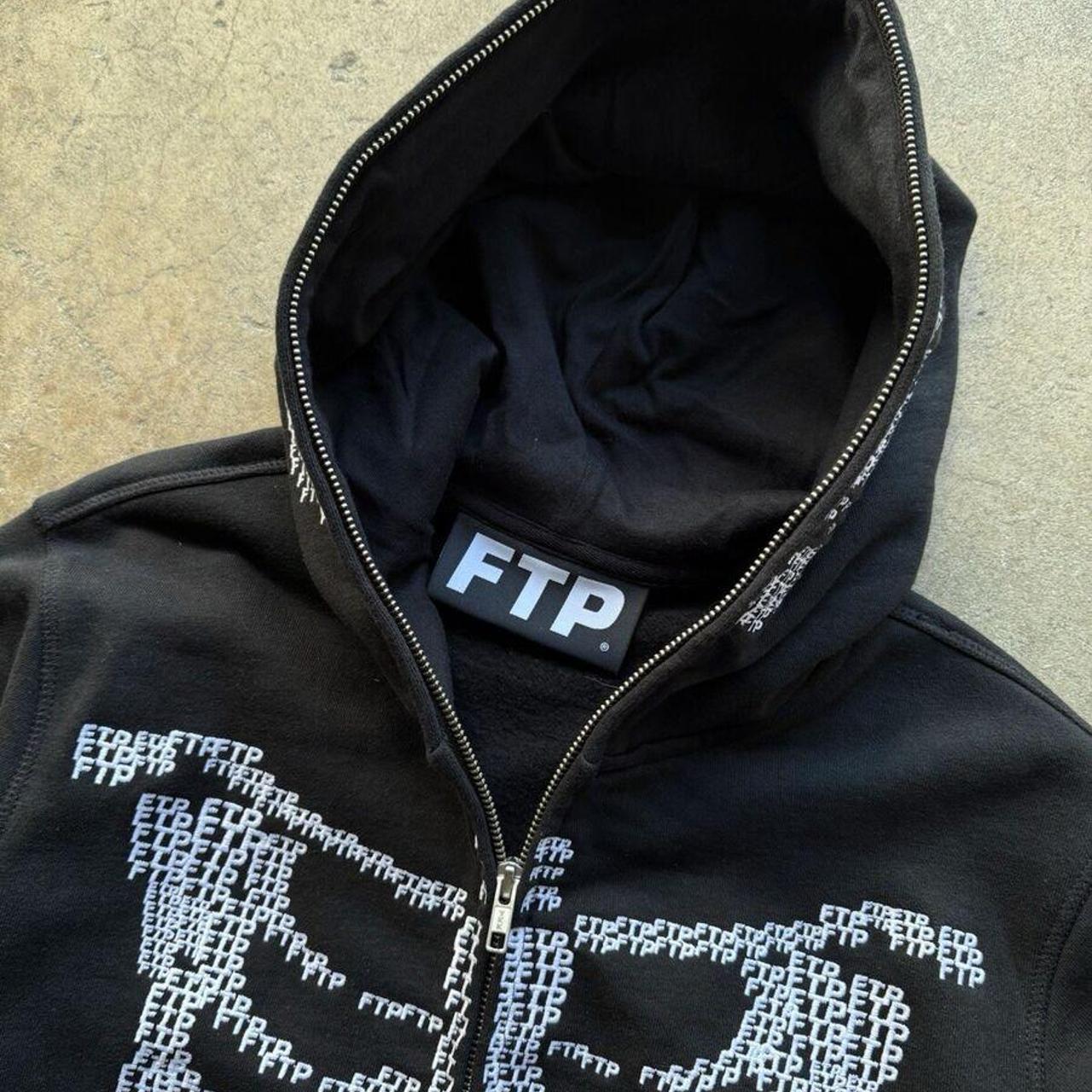 2021 FTP Black Skeleton Hoodie Embroidery glows in... | Depop