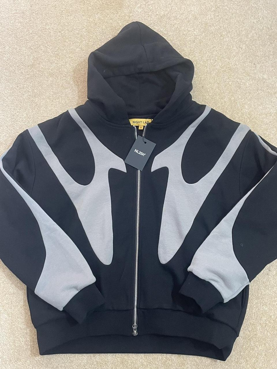 Night labs black zip up NL25h+ size medium - Depop