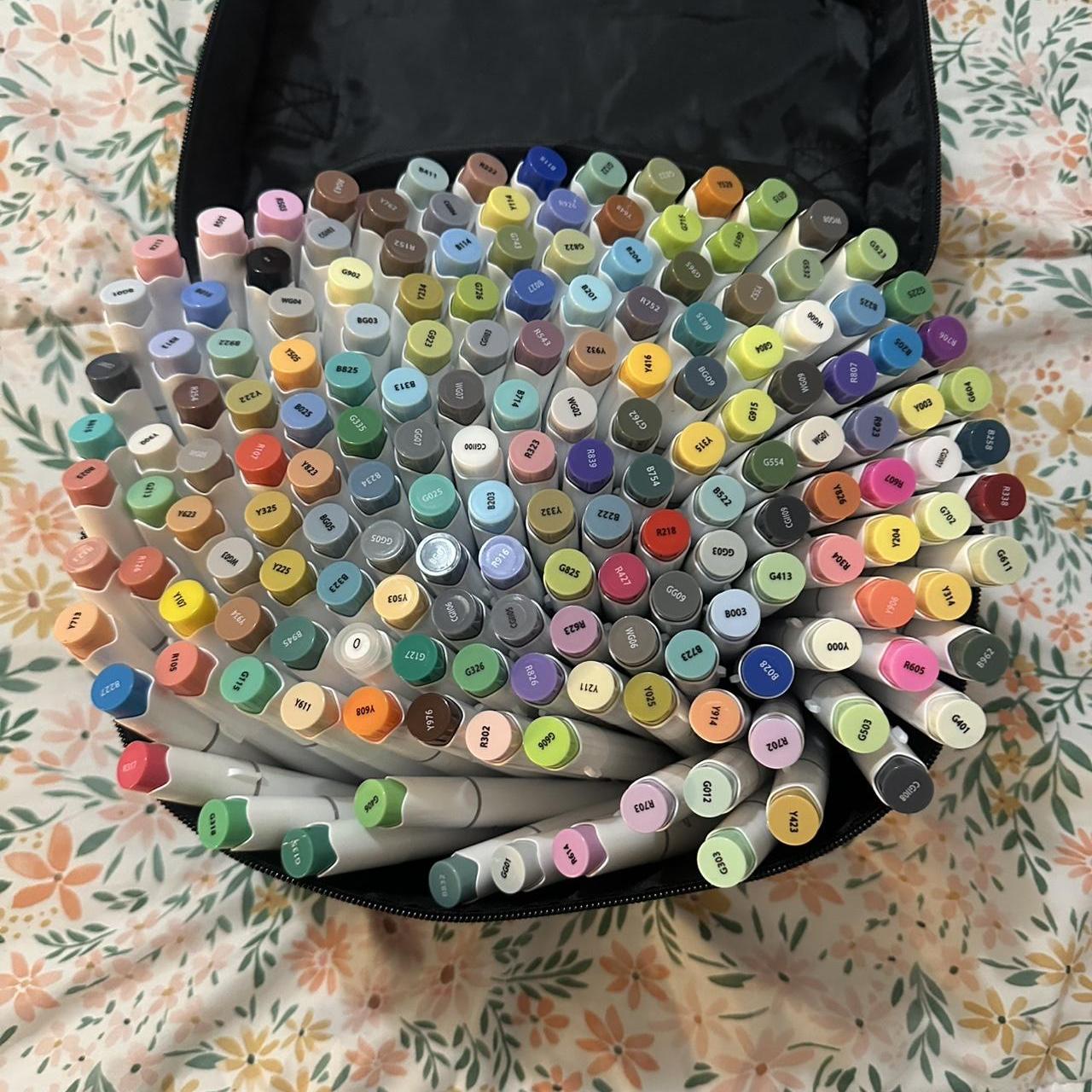 Caliart 168 Colors Brush & Chisel Alcohol Markers... | Depop