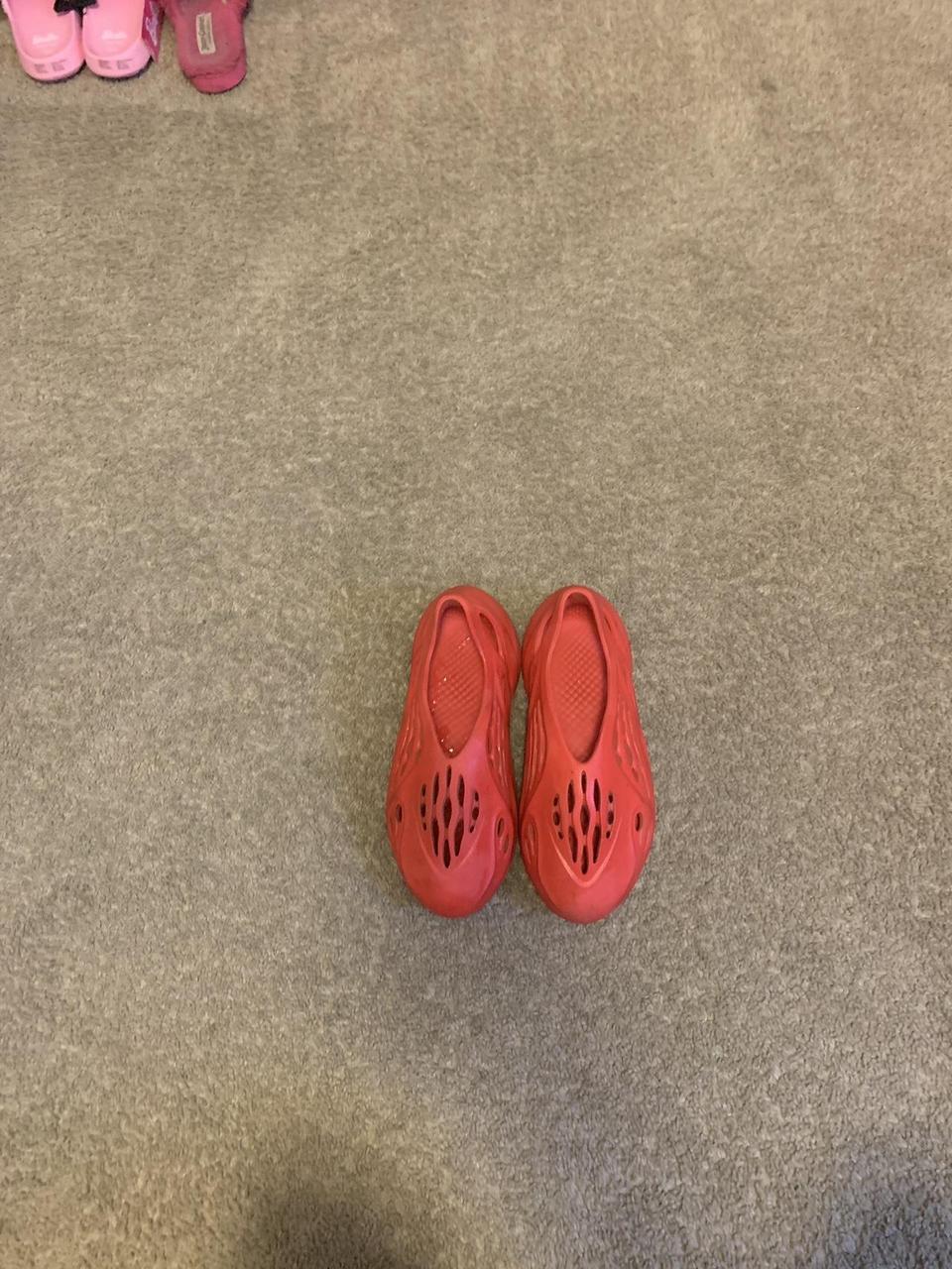 Red Yeezy Foam Runners, No Box, Great Condition - Depop