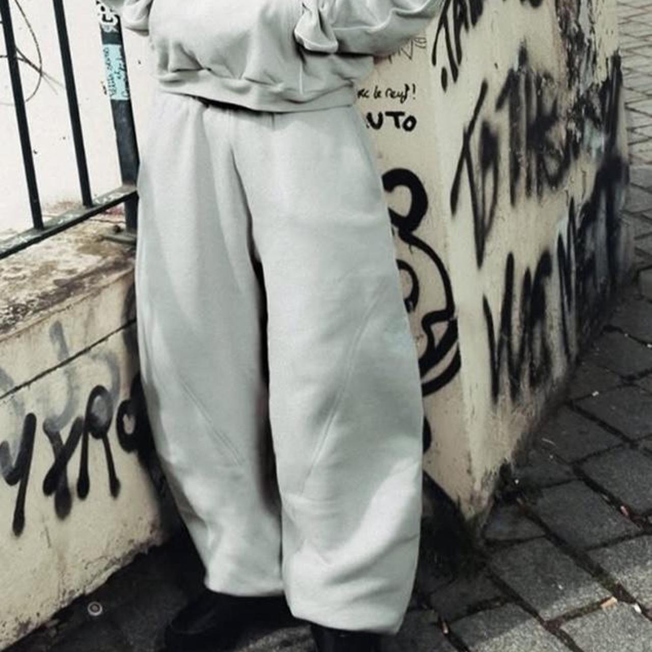 Mertra Mertra Grey Cuffed Joggers Size:M Material:... | Depop