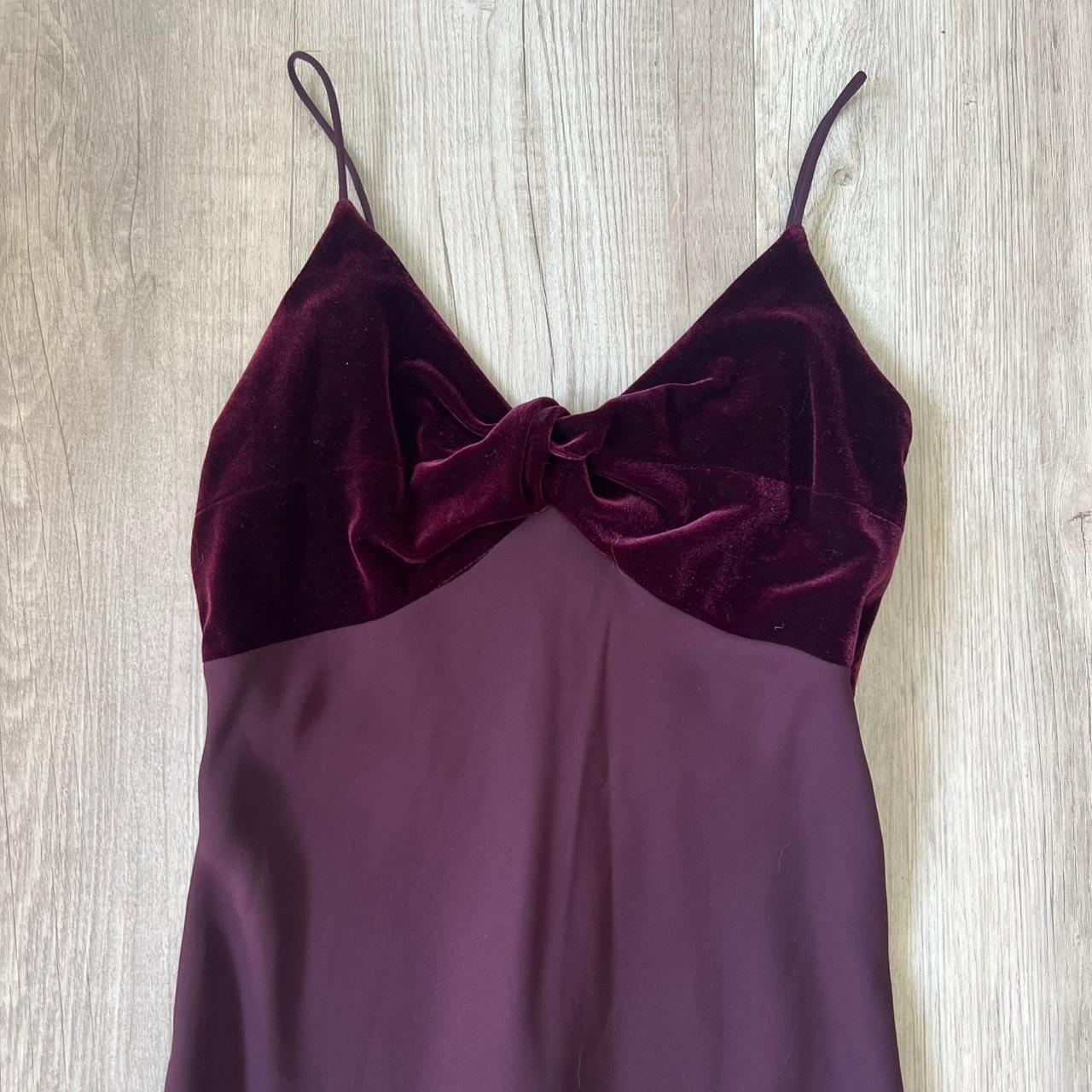 Vintage Y2K 90s syndicate deep purple floor length... | Depop